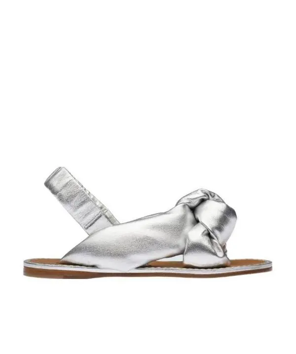 Miu Miu Metallic Bow Sandals