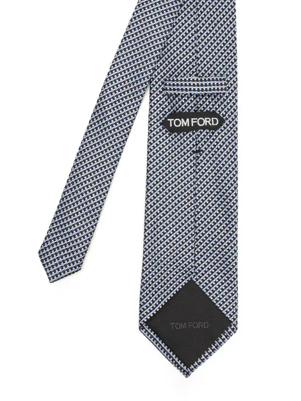 TOM FORD Logo Neck Tie - Gray