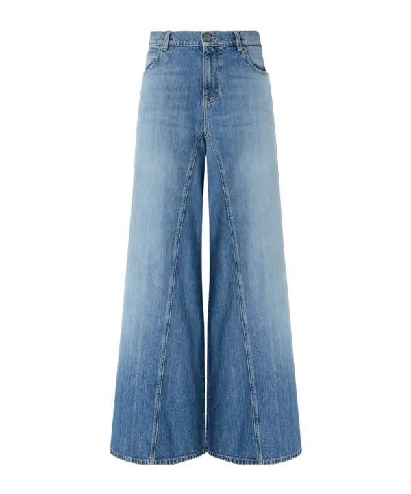Pinko Super Wide-leg Flared Jeans - Light Blue