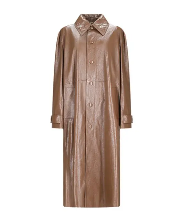 JIL SANDER Buttoned Leather Coat