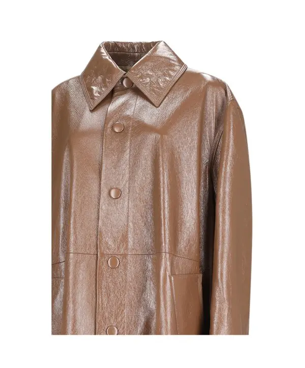 JIL SANDER Buttoned Leather Coat