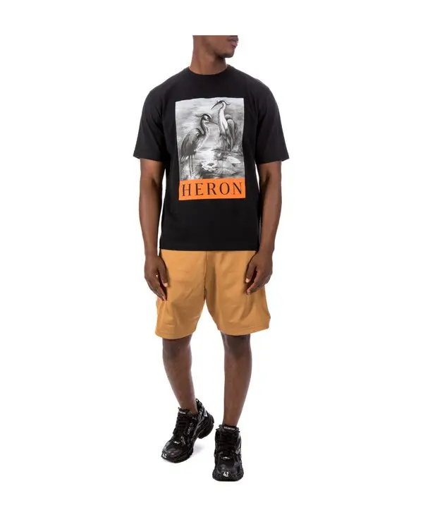 Heron Preston Logo Patch Deck Shorts - Brown