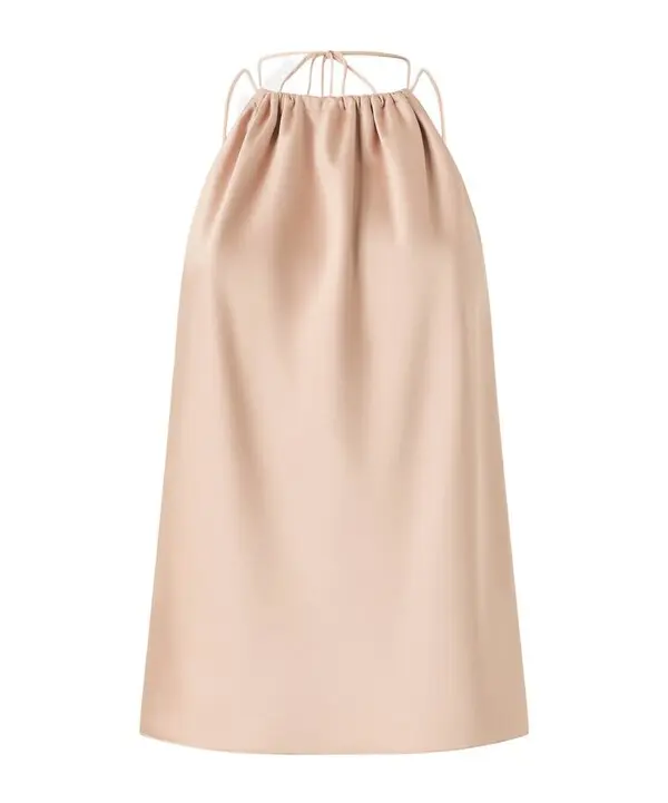 Pinko Gathered Neckline Halter Blouse - Nude