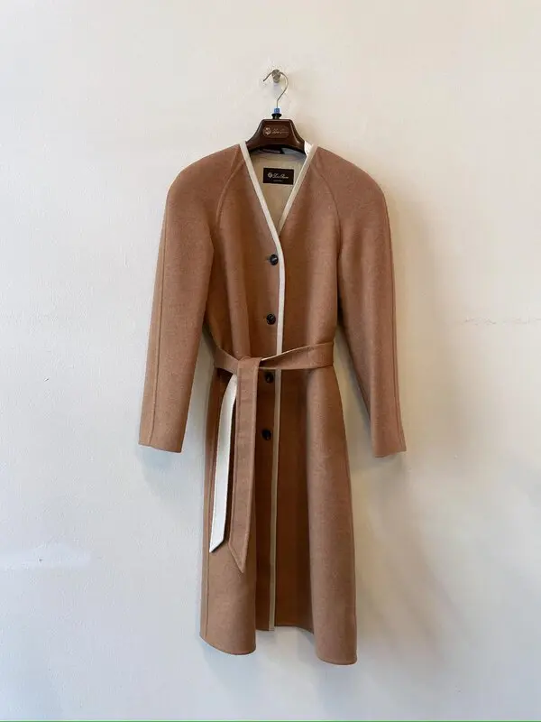 Loro Piana Long-sleeved Cashmere Coat With Belt