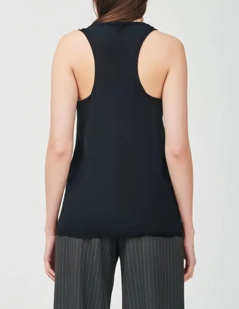TWINSET Sleeveless Racer-back Logo Top