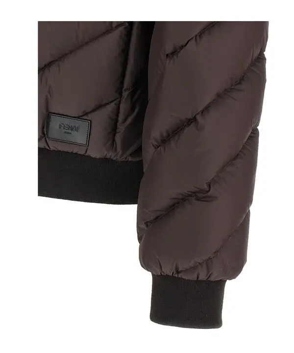 Fendi Quilted Hooded Reversible Down Jacket - Beige