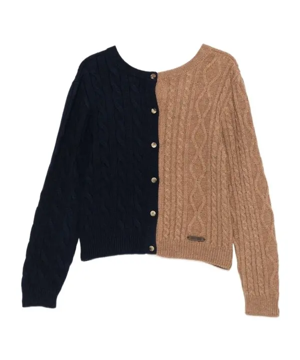 Moschino Cable Knit Cardigan - Black