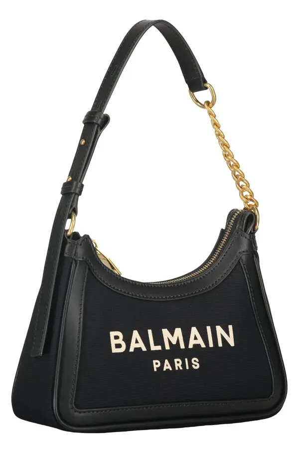 Balmain B-army Zip-up Shoulder Bag - Black