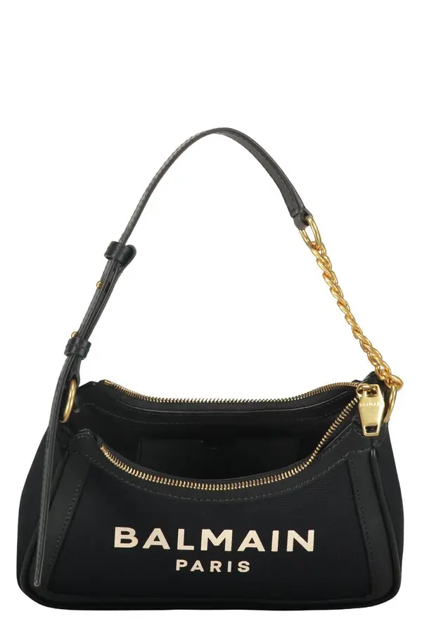 Balmain B-army Zip-up Shoulder Bag - Black