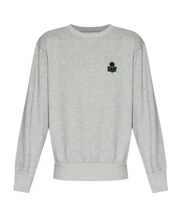 Isabel Marant Étoile Logo Embroidered Crew Neck Sweatshirt - Gray