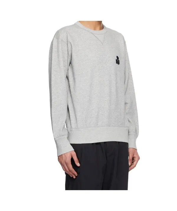 Isabel Marant Étoile Logo Embroidered Crew Neck Sweatshirt - Gray