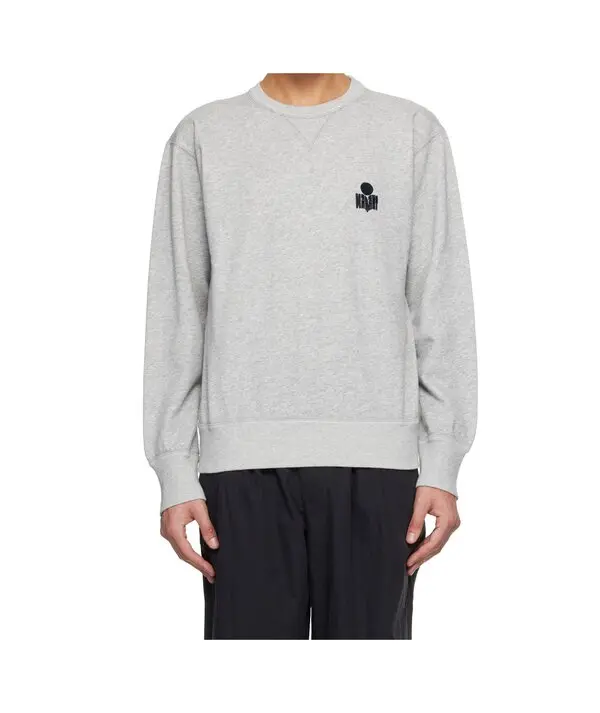 Isabel Marant Étoile Logo Embroidered Crew Neck Sweatshirt - Gray