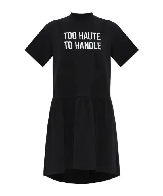 Moschino Short Sleeve Embroidered Mini Dress