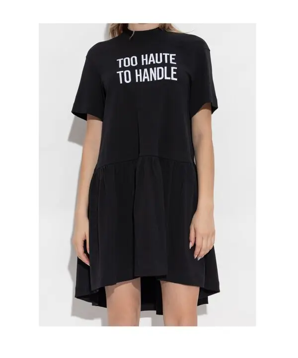 Moschino Short Sleeve Embroidered Mini Dress