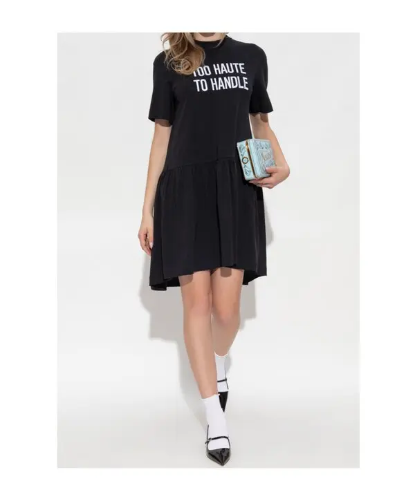 Moschino Short Sleeve Embroidered Mini Dress