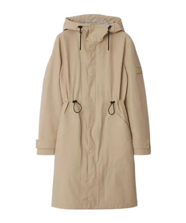 Burberry Drawstring Waist Hooded Trench Coat