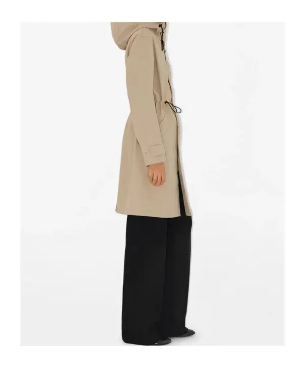 Burberry Drawstring Waist Hooded Trench Coat