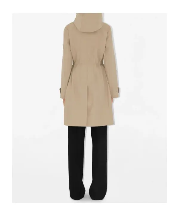 Burberry Drawstring Waist Hooded Trench Coat