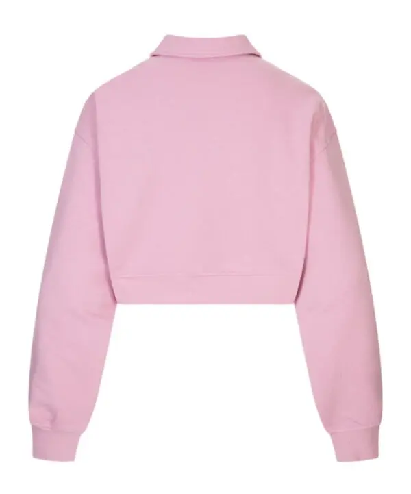 MSGM Cropped Sweatshirt With Rabbit Embroidery