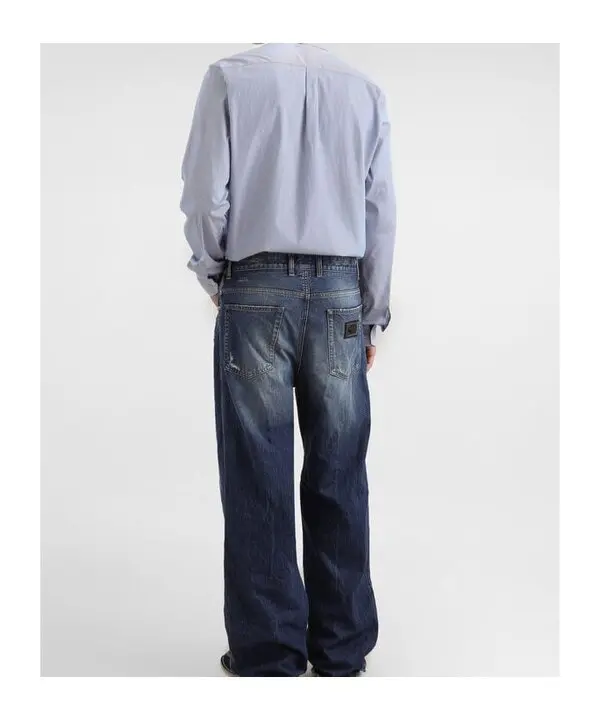 Dolce & Gabbana Dolce Gabbana Crest-embroidered Striped Shirt