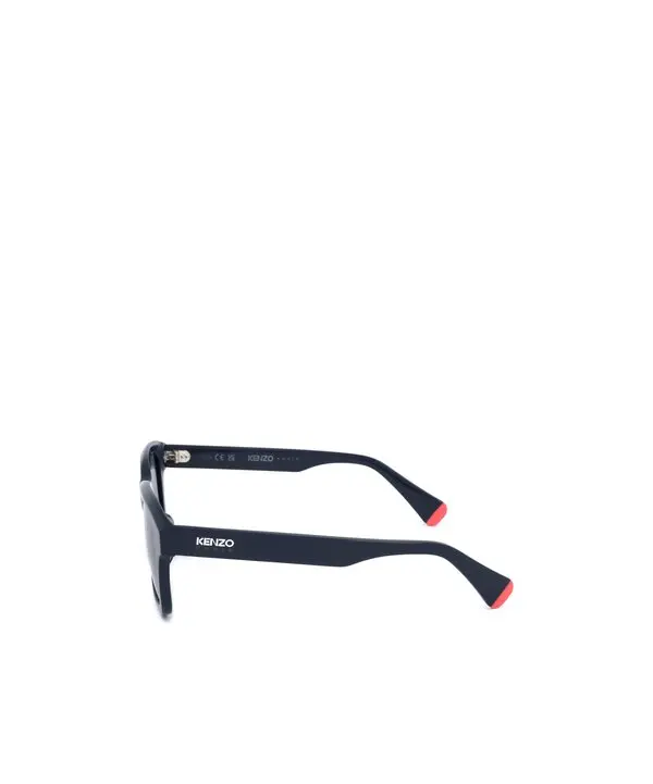 Kenzo Full Frame Sunglasses With Patterned Temples - Gray