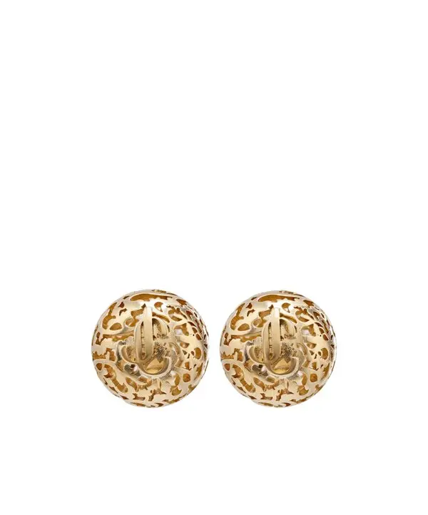 JIMMY CHOO Lace Sphere Stud Earrings - Golden