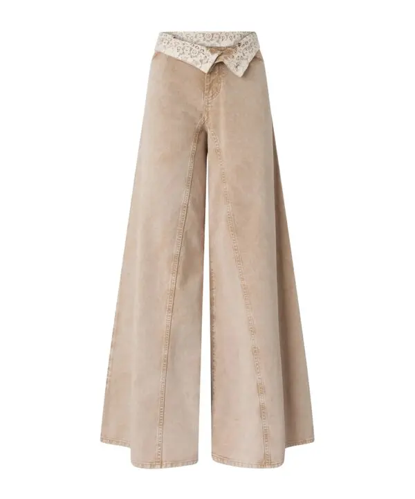 Pinko Winona Wide Leg Jeans - Light Brown