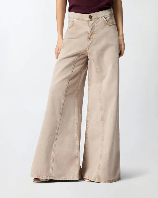 Pinko Winona Wide Leg Jeans With Lace Detail