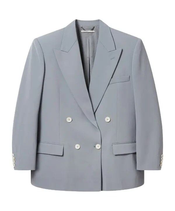 Stella McCartney Double-breasted Tailored Blazer - Mist