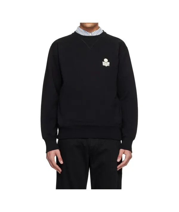 Isabel Marant Étoile Mike Logo-embroidered Crew-neck Sweatshirt - Black