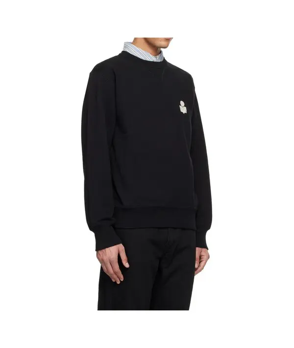 Isabel Marant Étoile Mike Logo-embroidered Crew-neck Sweatshirt - Black