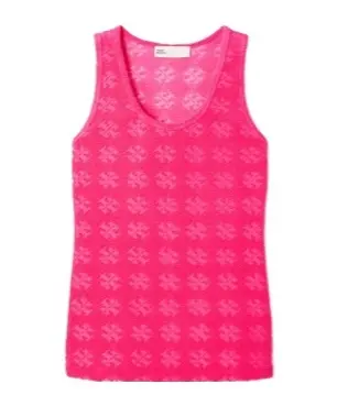 Tory Burch Textured Sleeveless Tank Top - Pink
