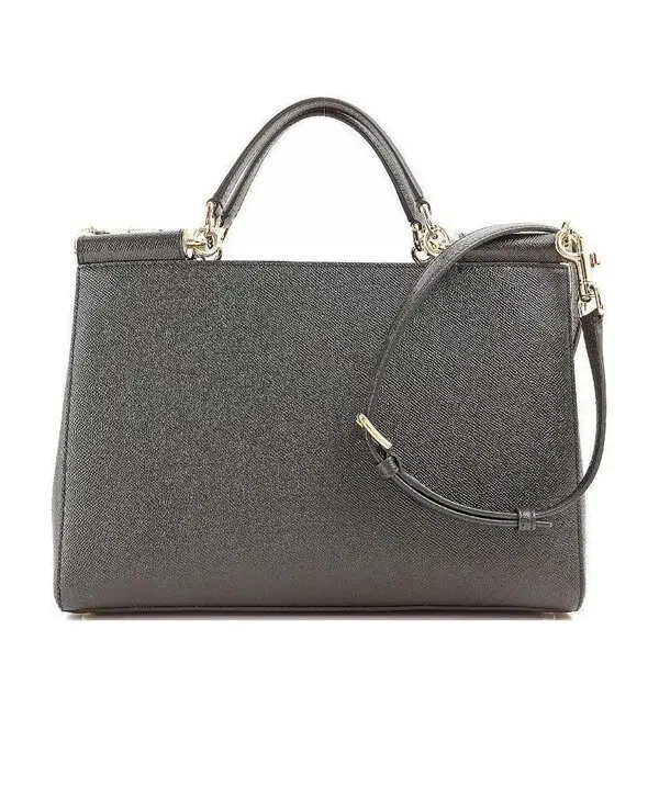 Dolce & Gabbana Logo Detail Handbag - Black