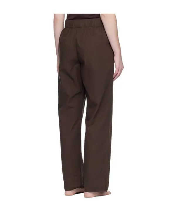 TEKLA Drawstring Pajama Pants - Brown