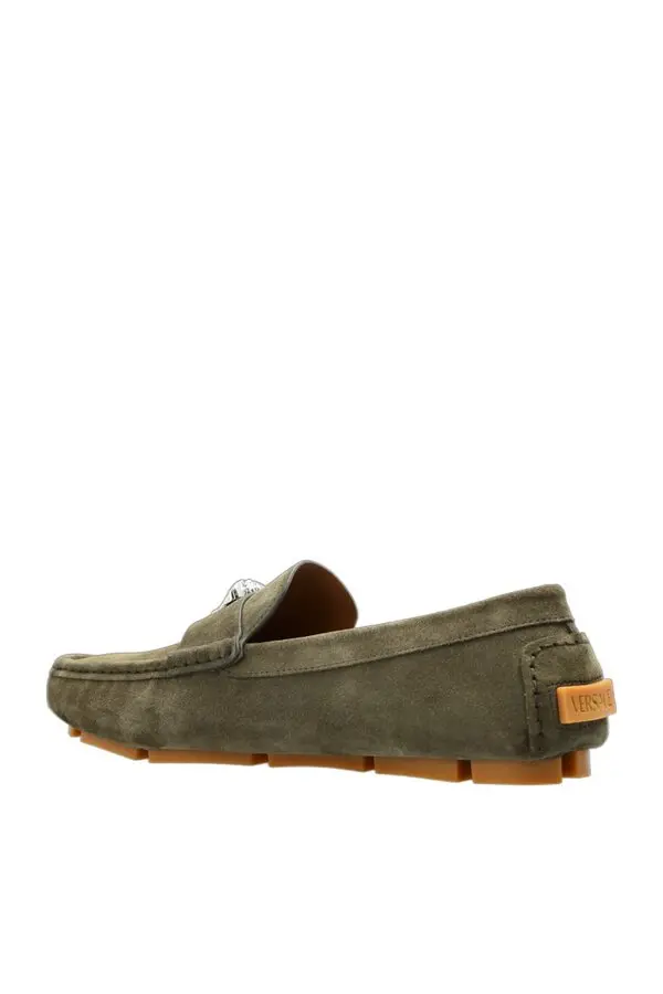 Versace Medusa Plaque Slip-on Loafers - Brown