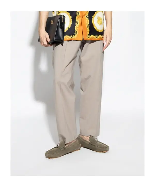Versace Medusa Plaque Slip-on Loafers - Brown