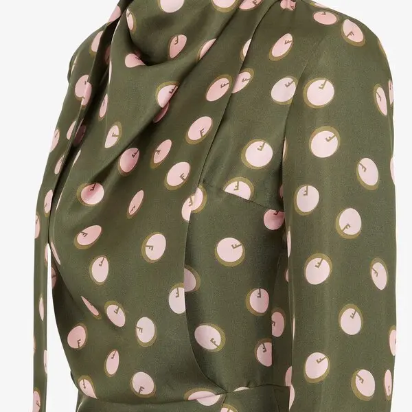 Fendi Graphic Printed Scarf-detailed Dress