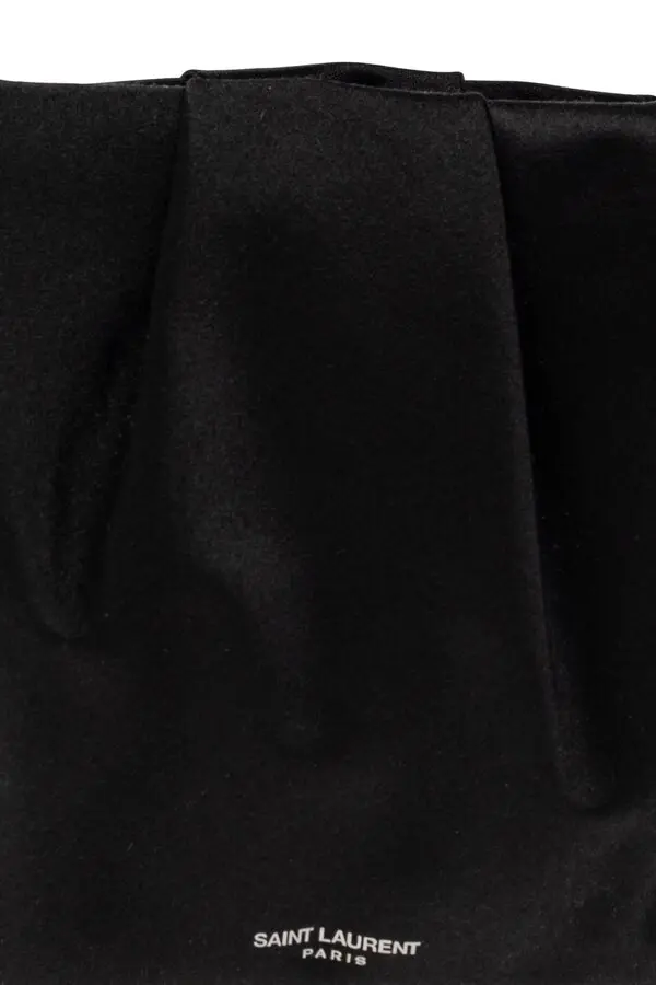 Saint Laurent Logo Detailed Top Handle Bag - Black