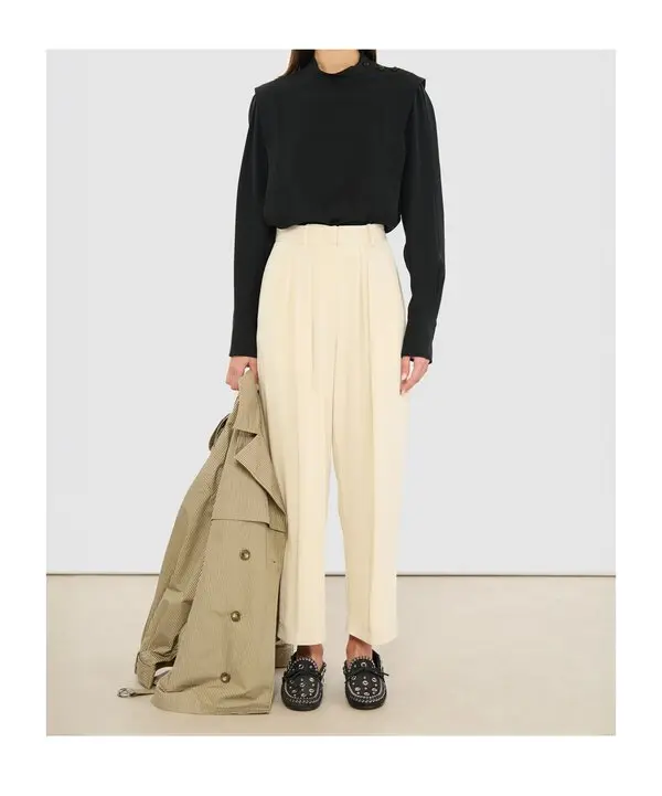 Isabel Marant Étoile Janice Pleated Trousers - Nude