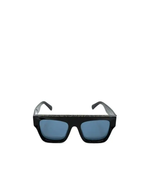 Stella McCartney Logo Embellished Rectangle Sunglasses - Blue