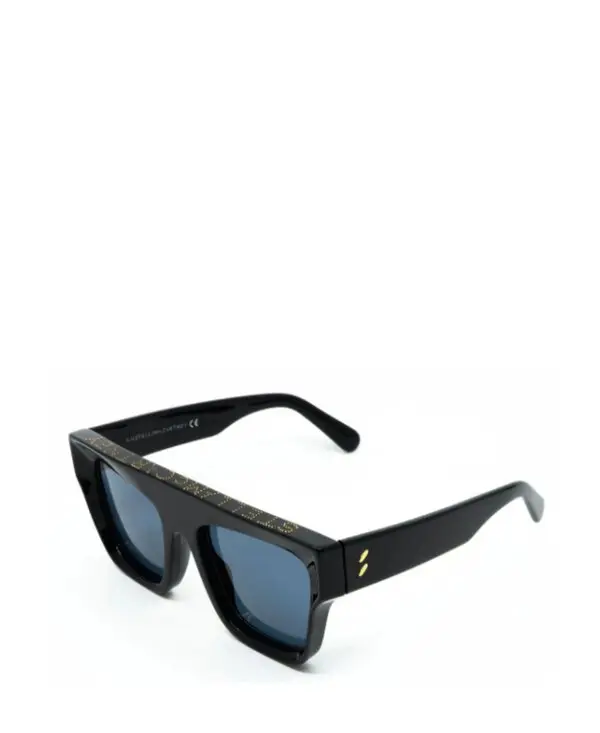 Stella McCartney Logo Embellished Rectangle Sunglasses