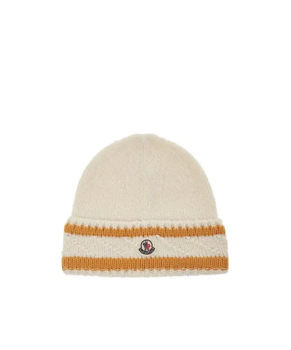 Moncler Cuffed Wool Hat - Nude