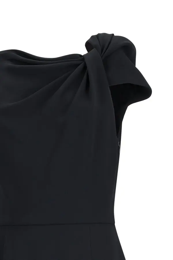 Givenchy Sleeveless Draped Midi Cady Dress