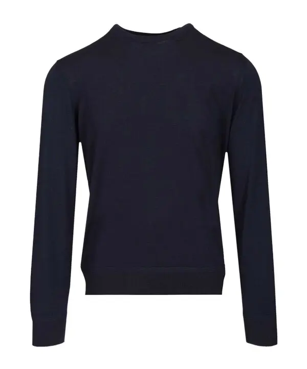 TOM FORD Crewneck Knitted Long Sleeve Top - Black