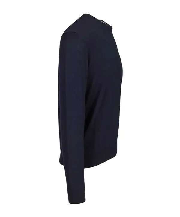 TOM FORD Crewneck Knitted Long Sleeve Top - Black