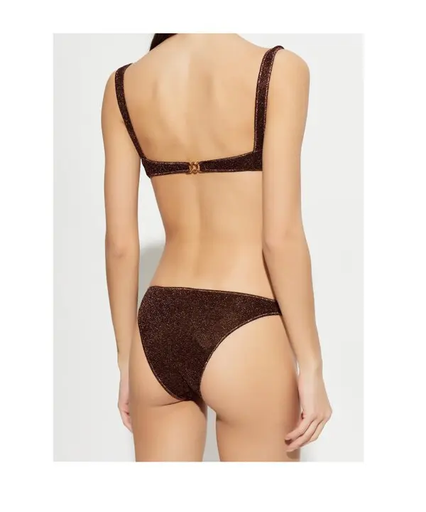 Oseree Sequined Two Piece Swimsuit - Chocolate