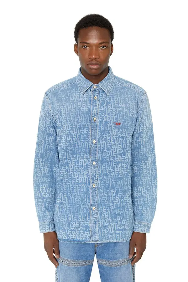 DIESEL® Allover Print Denim Shirt