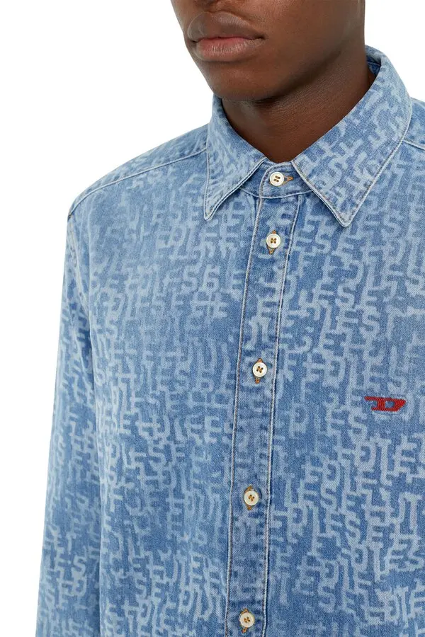 DIESEL® Allover Print Denim Shirt