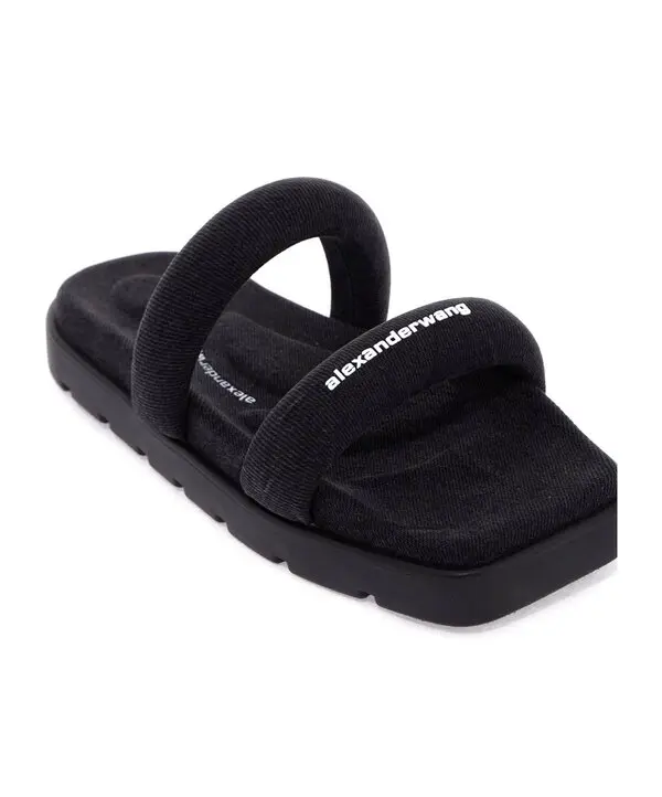 Alexander Wang Jay Denim Square Toe Sandals