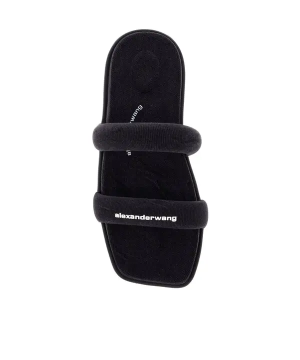 Alexander Wang Jay Denim Square Toe Sandals